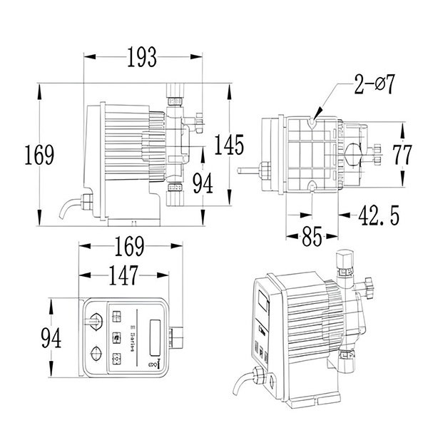 Chemical Dosing Pump: Acid and alkali dosing pump adjustable metering ...